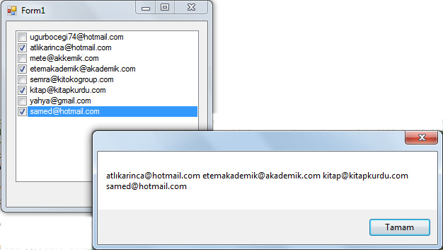 Checkedlistbox Kullanımı – #ALKANFATIH